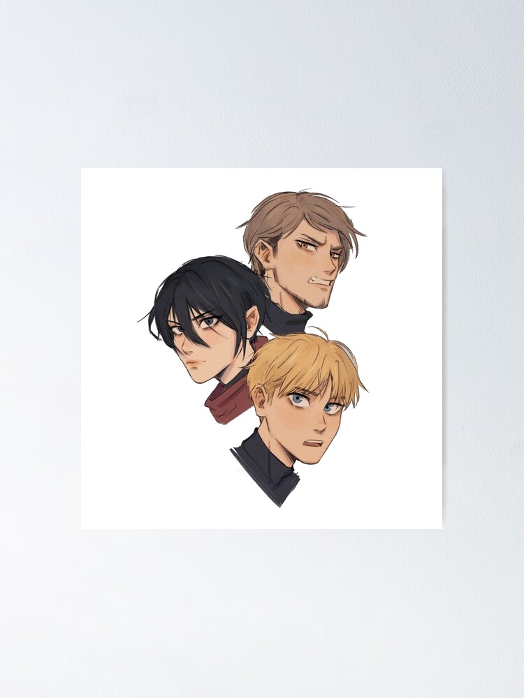 "Jean, Mikasa and Armin post elipse" Poster for Sale by Cursed-Teemo ...