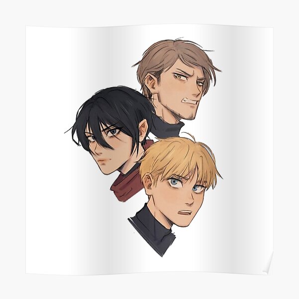 "Jean, Mikasa and Armin post elipse" Poster for Sale by Cursed-Teemo ...