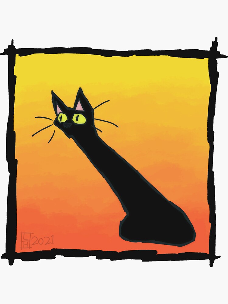 "Long Cat" Sticker for Sale by LemonHeadisdumb | Redbubble