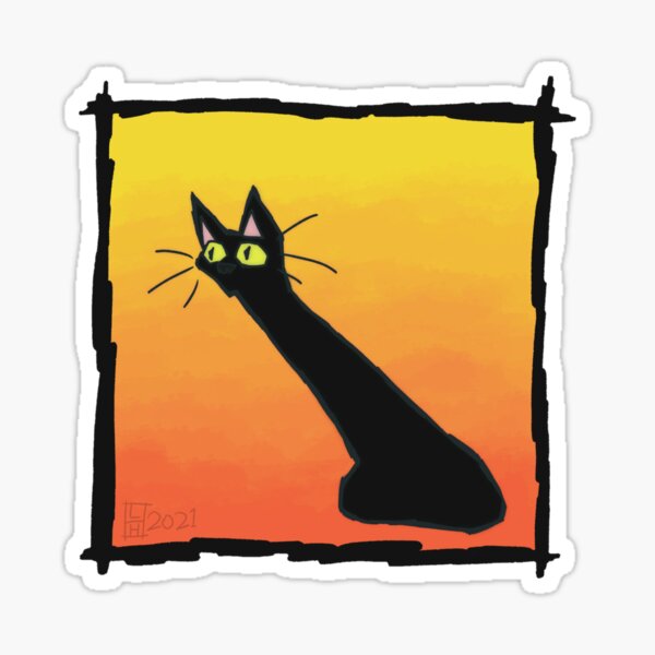 "Long Cat" Sticker for Sale by LemonHeadisdumb | Redbubble