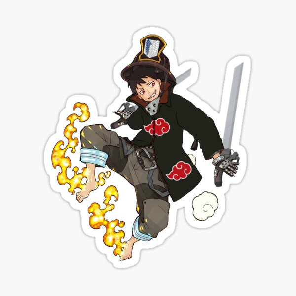"Shinra Kusakabe | Ninja titan slayer" Sticker for Sale by GambuzX ...