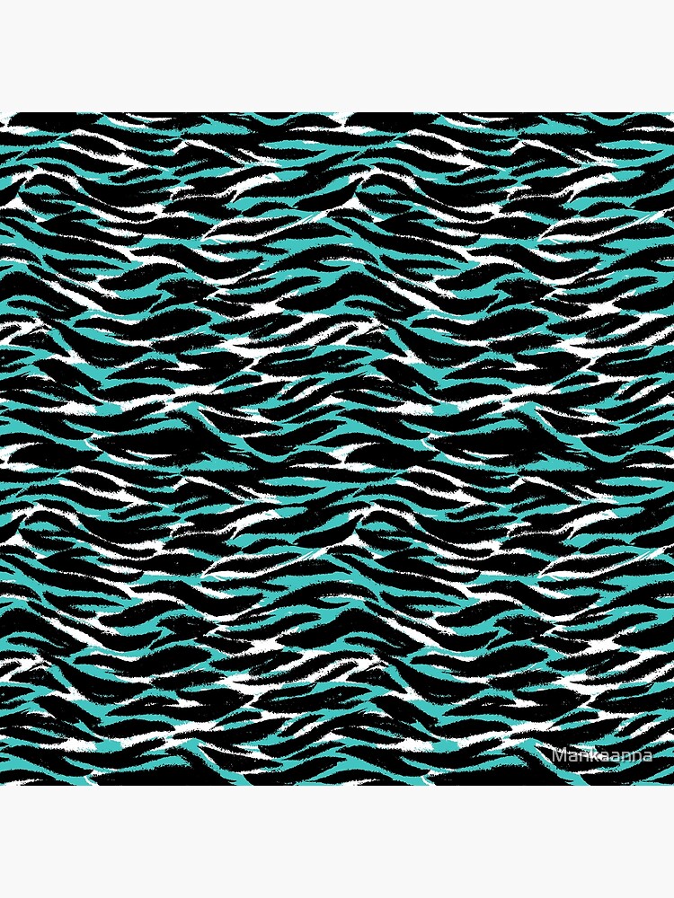 "Blue Tiger print" Poster for Sale by Mankaanna | Redbubble