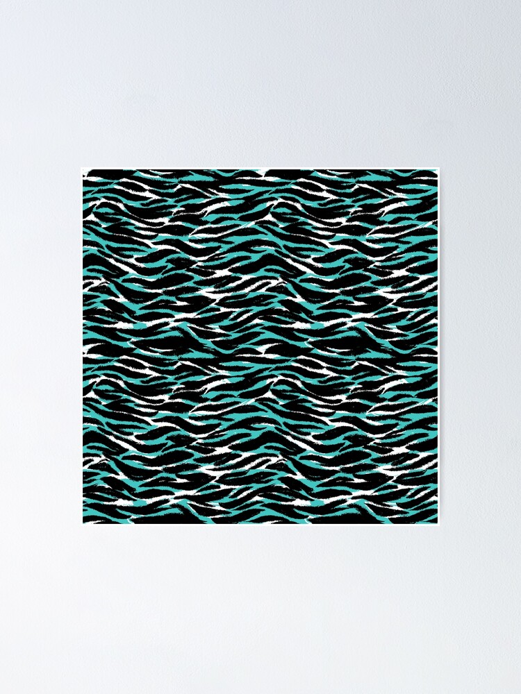 "Blue Tiger print" Poster for Sale by Mankaanna | Redbubble