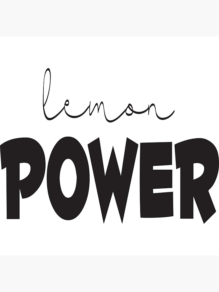 "Lemon power - simple typography design - minimalistic lemon - lemons ...