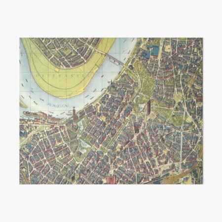 "Vintage Map of Duesseldorf, Germany" Art Board Print for Sale by gin ...