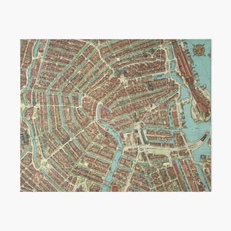 "Vintage Map of Amsterdam, Netherlands" Art Board Print for Sale by gin ...
