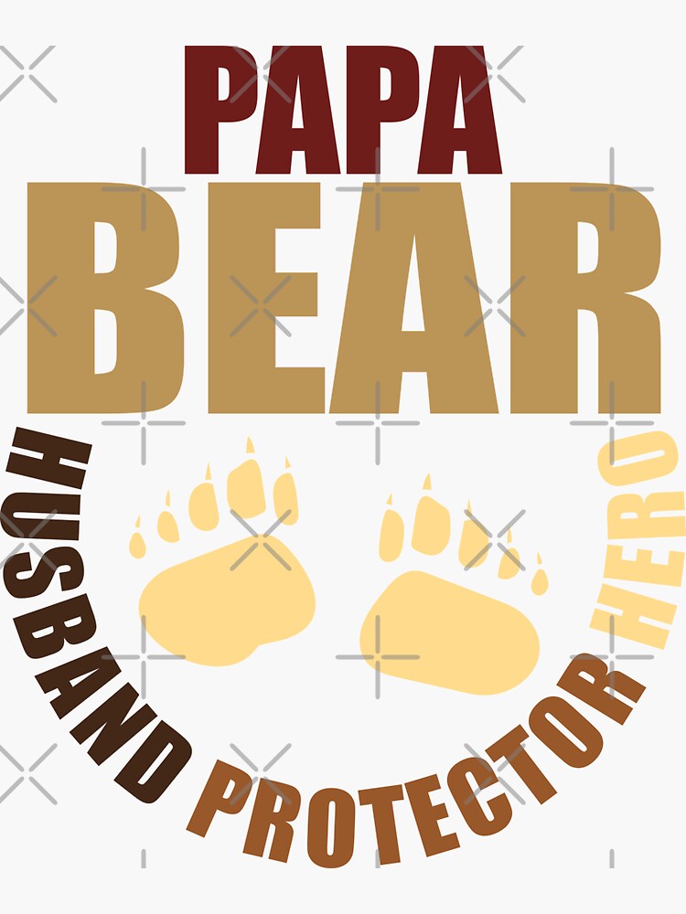Pegatina «Papa Bear Husband Protector Hero, niños, divertidas ideas de ...