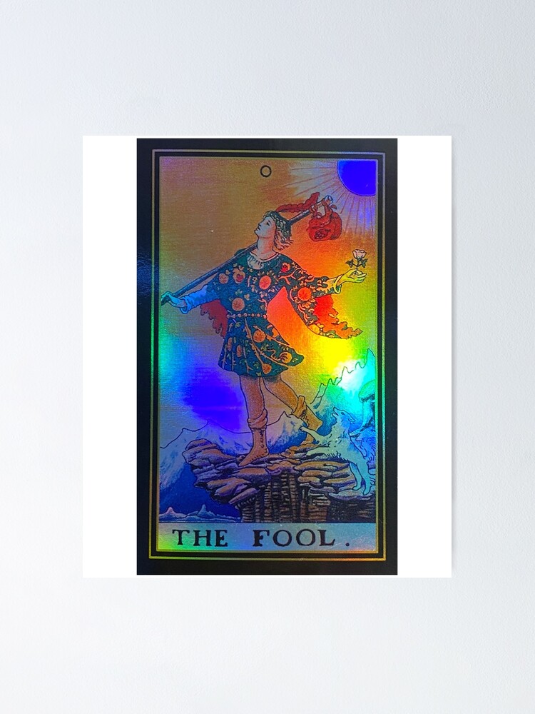 "The Fool Holographic Tarot Card" Poster for Sale by huegrow | Redbubble