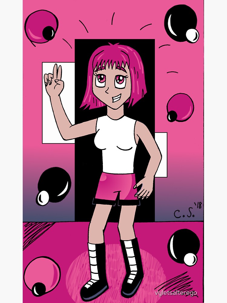 "Think Pink" Sticker for Sale by vyletsalterego | Redbubble