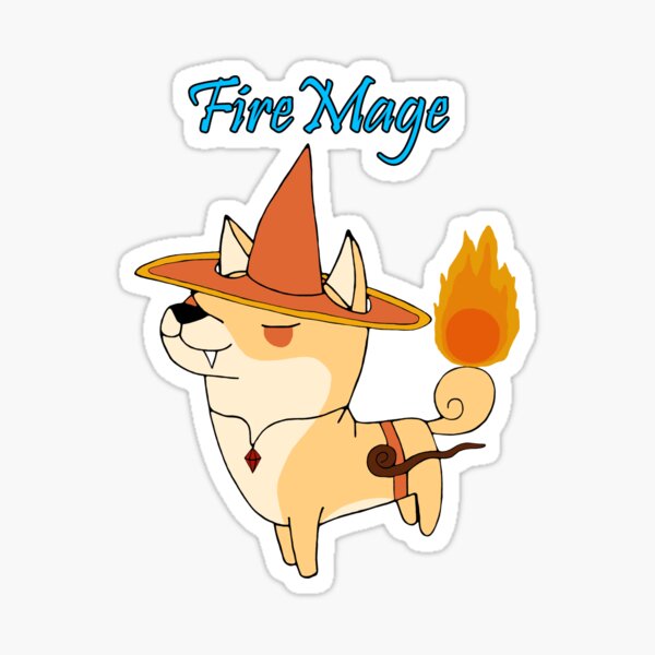 "Fire Mage" Sticker for Sale by TheRedRogue | Redbubble