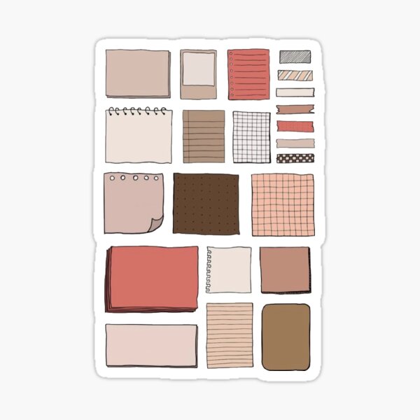 "Cute paper set" Sticker for Sale by fionavibes | Redbubble