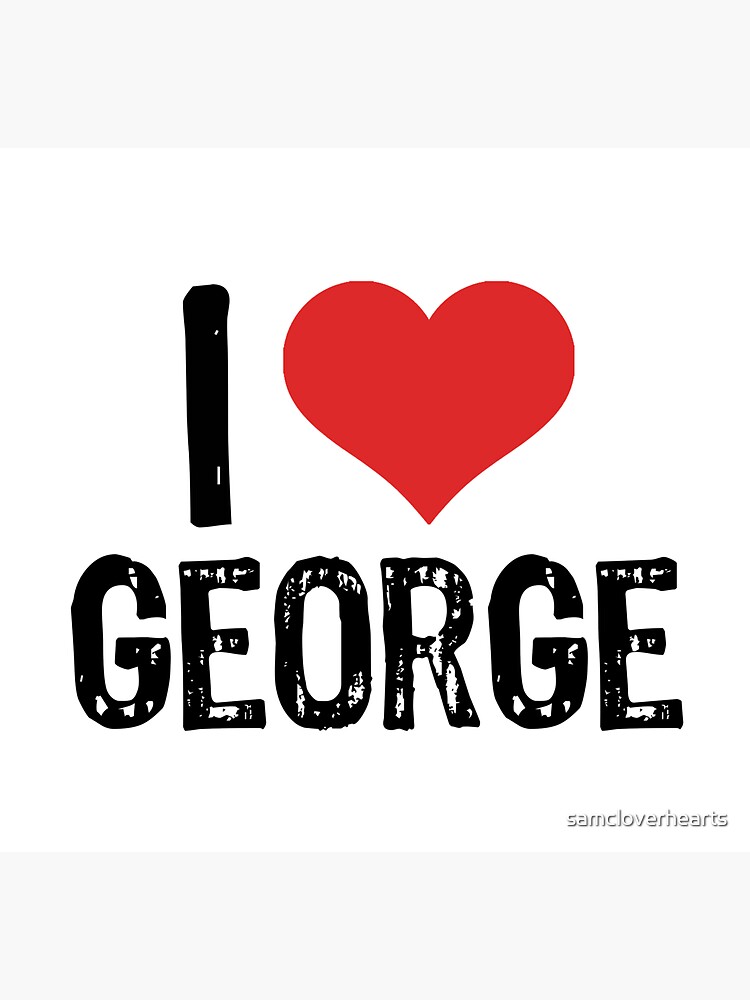 "I Love George" Sticker for Sale by samcloverhearts | Redbubble