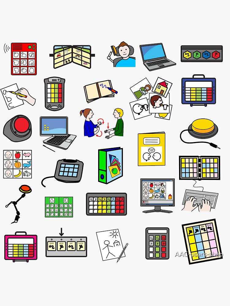 "All Kinds of AAC" Sticker for Sale by AAC-users-shop | Redbubble