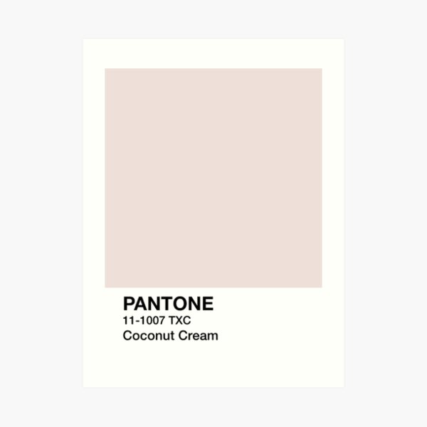 "PANTONE Coconut Cream" Art Print for Sale by Mushroom-Gorge | Redbubble