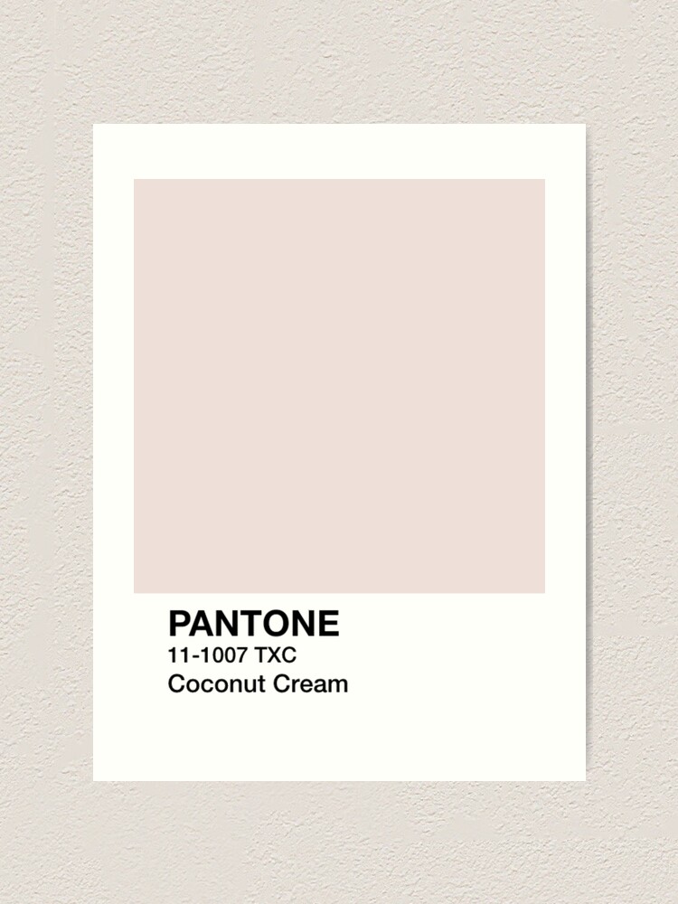 "PANTONE Coconut Cream" Art Print for Sale by Mushroom-Gorge | Redbubble
