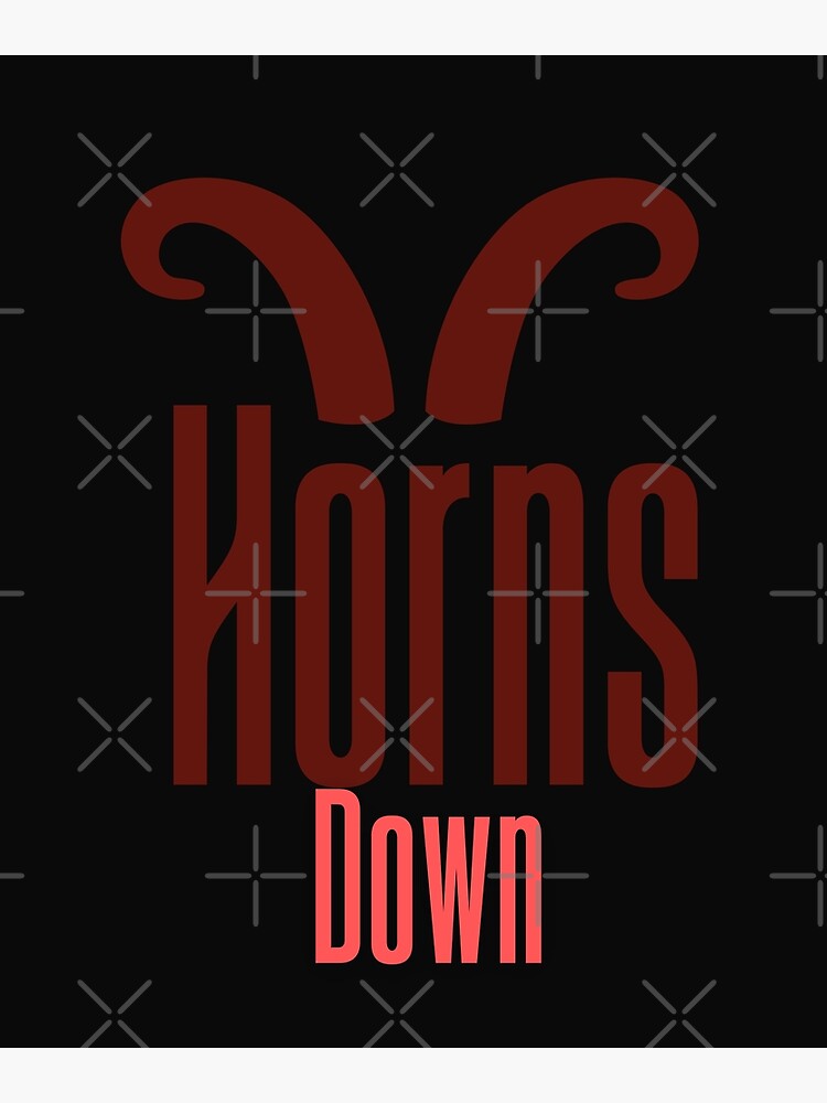 " Horns Down" Poster for Sale by booleem | Redbubble