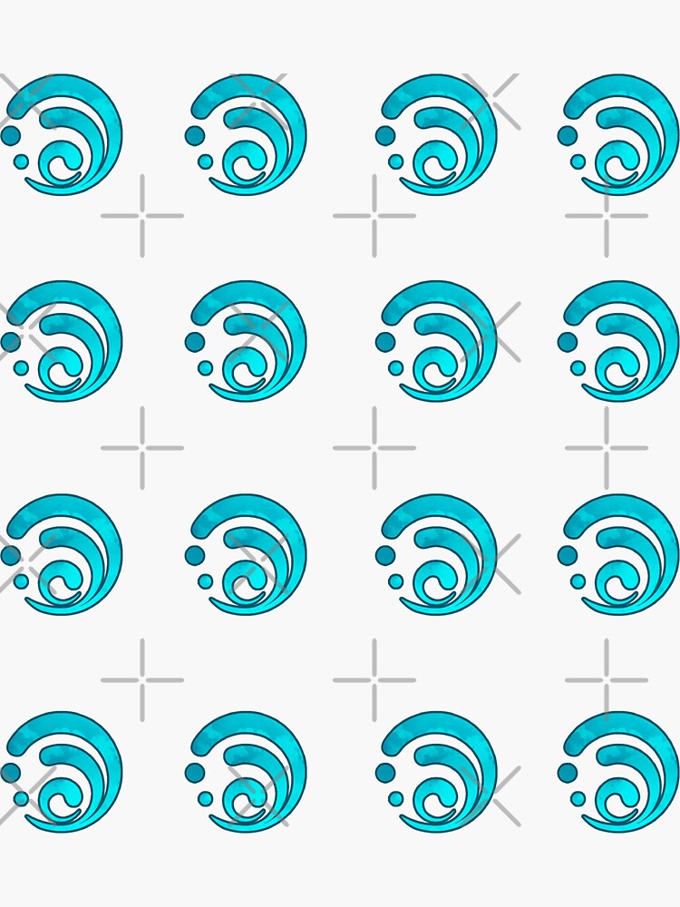 "Hydro-Genshin Impact Sticker Set" Sticker for Sale by AnnaLichter ...