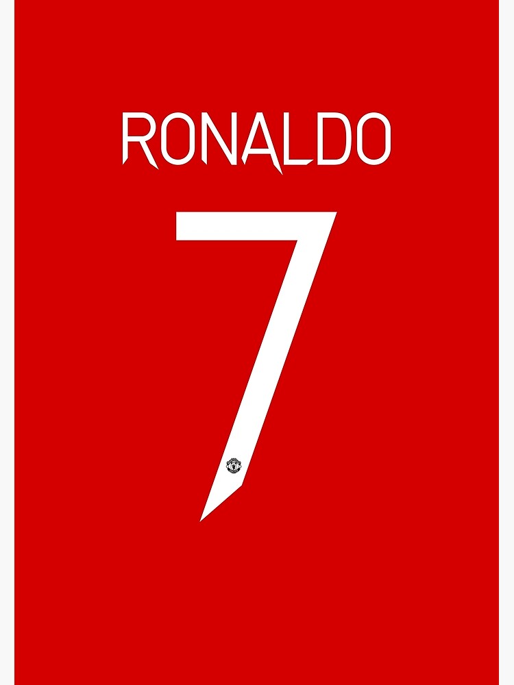 "Cristiano Ronaldo 2021/22 Manchester United Cup Font Jersey" Poster ...