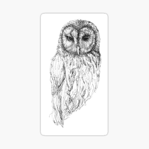 "Wise Owl" Sticker for Sale by ARAWART | Redbubble
