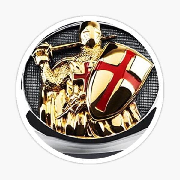 "Golden Crusader Knight With Shield" Sticker for Sale by nolemaestro ...