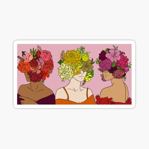 "Flower girl sticker" Sticker for Sale by AllisonPlaceArt | Redbubble