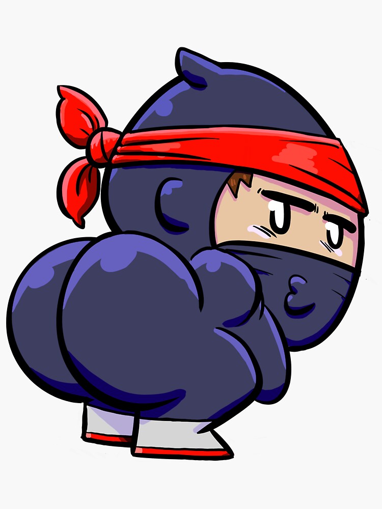 "booty ninja" Sticker for Sale by Jamonred | Redbubble