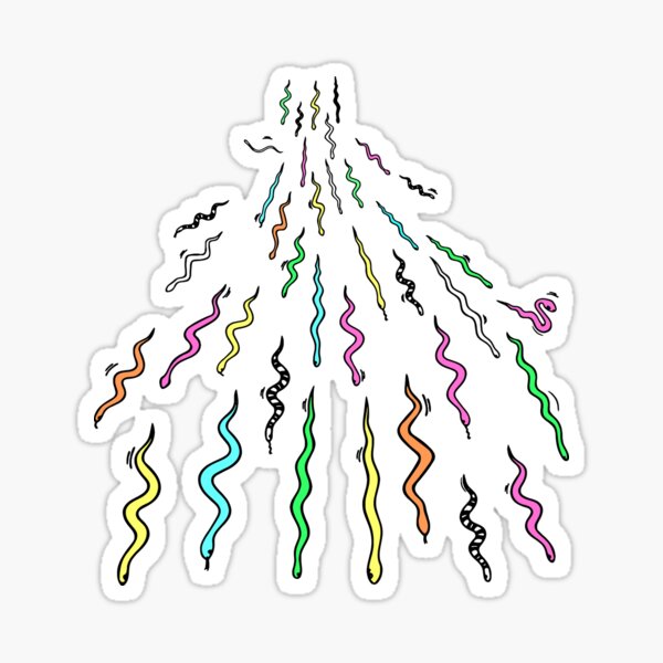 "SNAKES!" Sticker for Sale by ralphpadiwhack | Redbubble