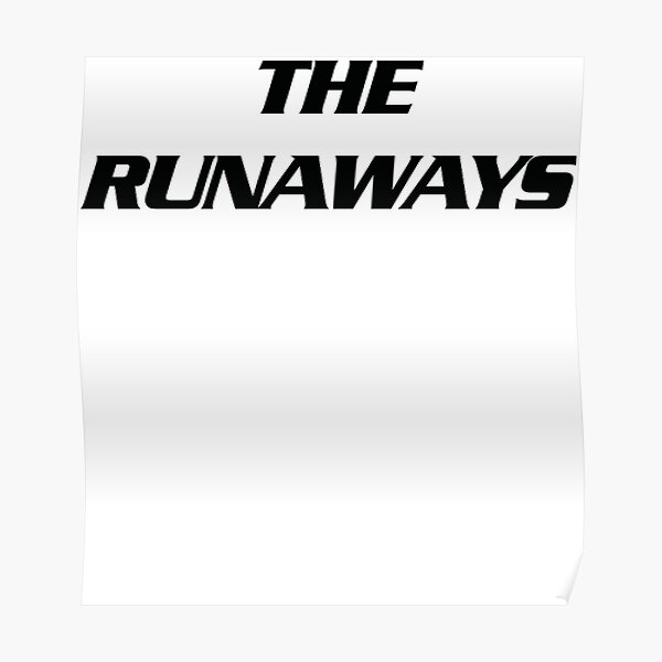 Póster «Música Retro Logotipo de The Runaways equipado con divertidos ...