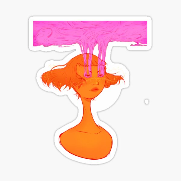 "Girl with smoke" Sticker for Sale by pollosparatodos | Redbubble