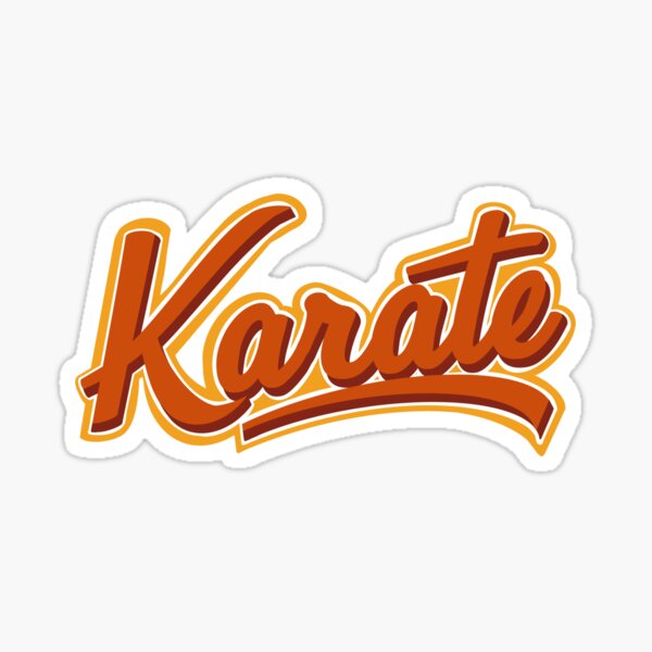 "Retro Karate" Sticker for Sale by Cedarrue | Redbubble