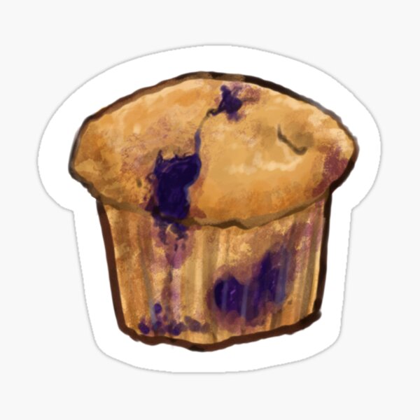 "Blueberry Muffin" Sticker for Sale by Cakemess | Redbubble