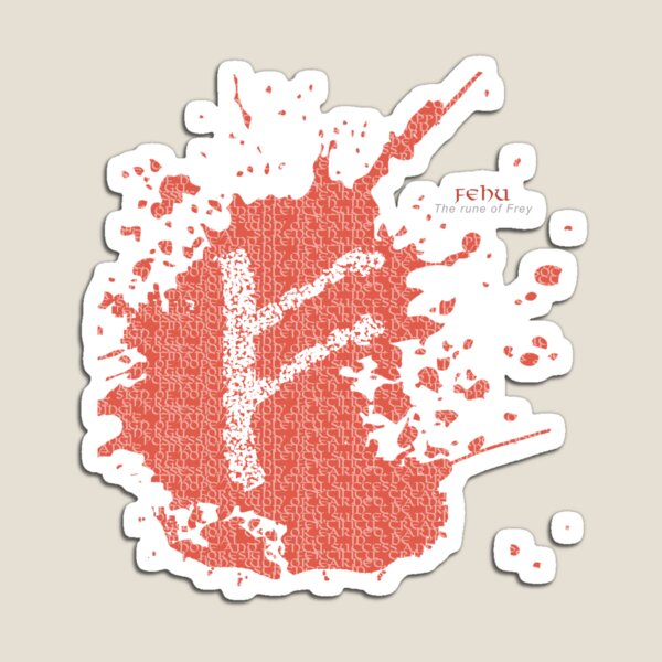"Magnus Chase - Norse Rune Series - Fehu: The Rune of Frey" Magnet by ...