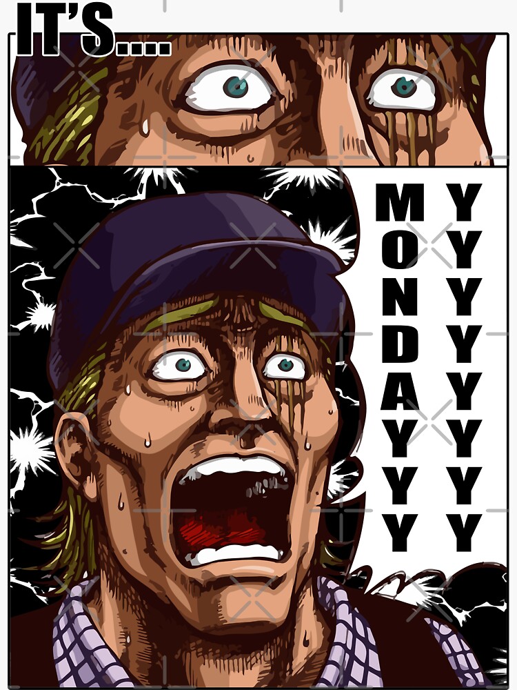 "Its Monday" Sticker for Sale by Megaalinz | Redbubble