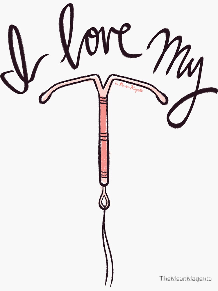 "I love my (IUD)" Sticker for Sale by TheMeanMagenta | Redbubble