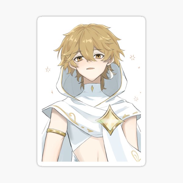 "Genshin Impact Traveler Aether" Sticker for Sale by jerrieart | Redbubble