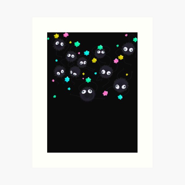 Art & Collectibles Wood & Linocut Prints Hand Printed Ghibli Soot ...