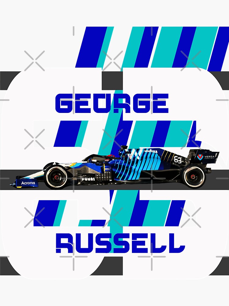 Pegatina «George Russell Fórmula Uno F1 Fórmula 1 George Russell 63 ...