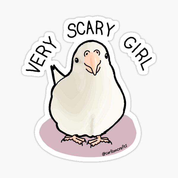 "Very Scary Girl" Sticker for Sale by CarltonCrafts | Redbubble