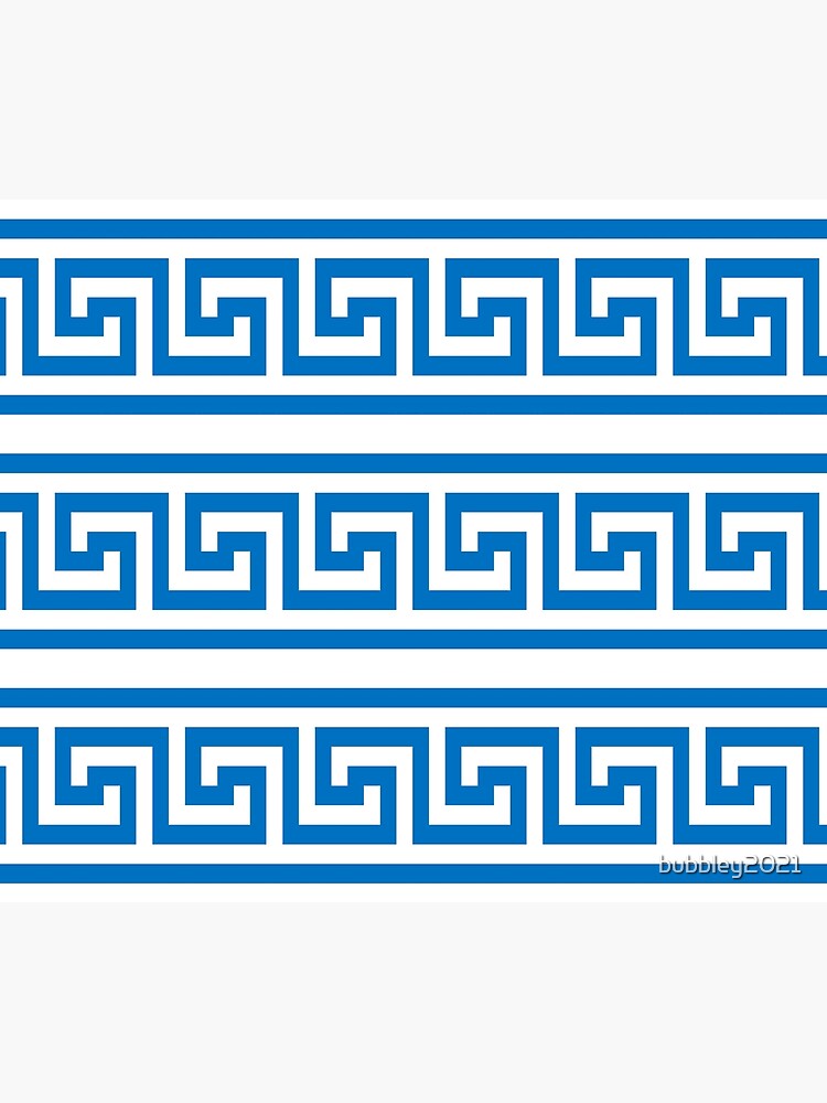 "Greek key pattern design, White And Blue,Blues,Blue Jackets, blue wall ...