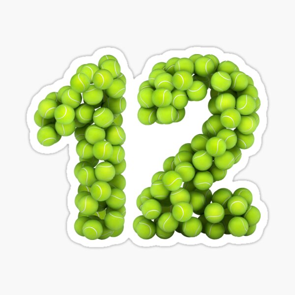 "Tennis Player Number 12 - Tennis Sports Twelve Game Set Match 12 ...