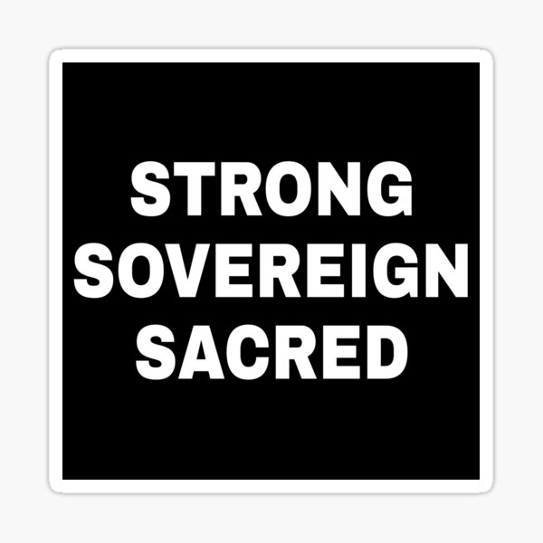 "Strong Sovereign Sacred Design" Sticker for Sale by Shuina | Redbubble