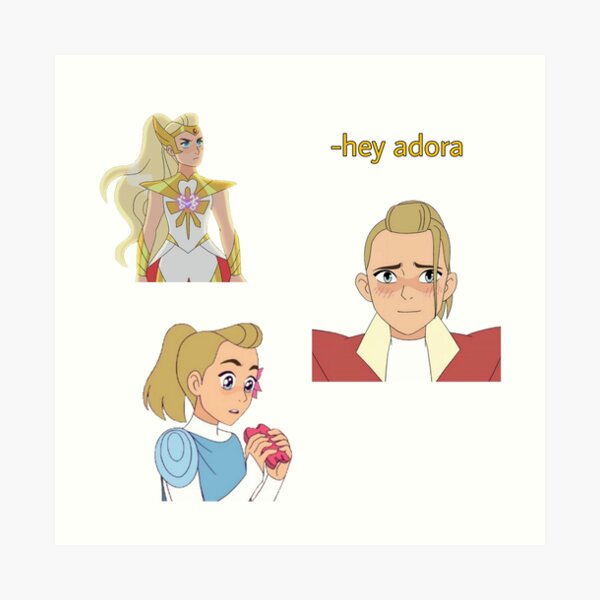 "Adora from She Ra and The Princesses Of Power sticker pack" Art Print ...