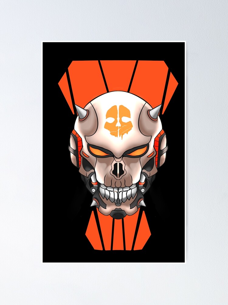 "Skull Mecha Mask" Poster by ryskdraw | Redbubble
