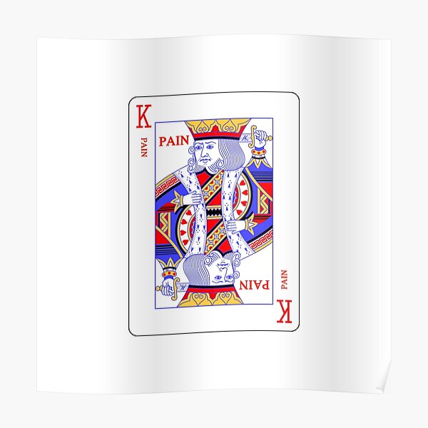 "Red King Face Card" Poster for Sale by setwave | Redbubble