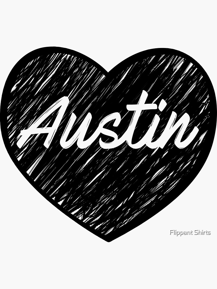 "I Love Austin - I Heart ATX (Cursive)" Sticker for Sale by ggshirts ...