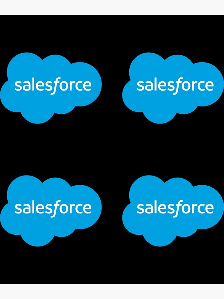 "Salesforce Logo x4 " Poster for Sale by CustomThings90 | Redbubble
