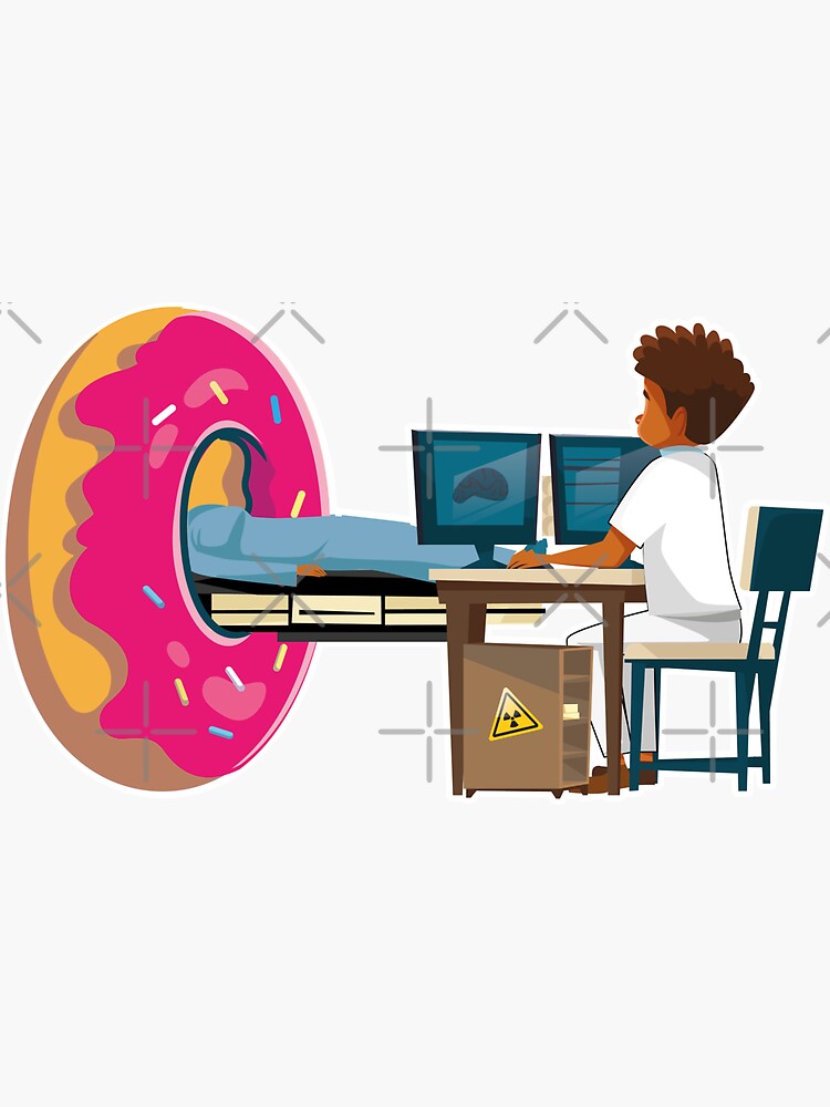 "Funny Rad tech Ct Scan Mri Donut Medical Radiology" Sticker for Sale ...