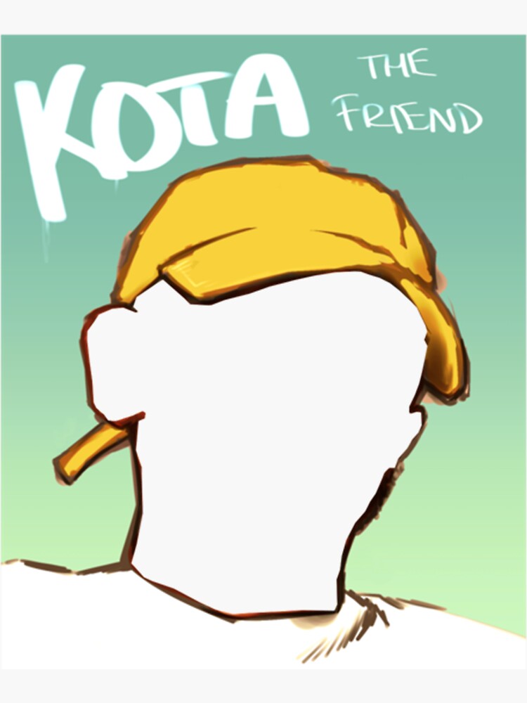"Kota the Friend in green background Cap" Sticker for Sale by ...