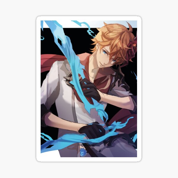 "Genshin Impact Tartaglia" Sticker for Sale by tamikabee | Redbubble