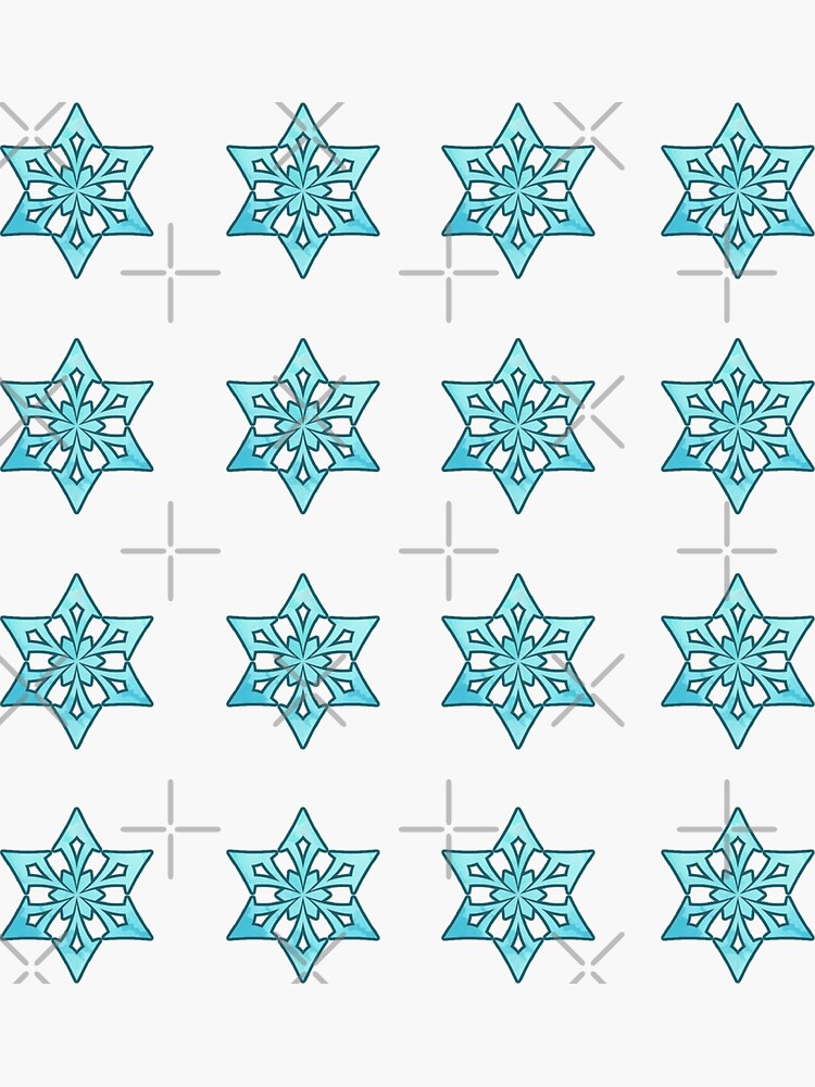 "Cryo Sticker Set - Genshin Impact" Sticker for Sale by AnnaLichter ...